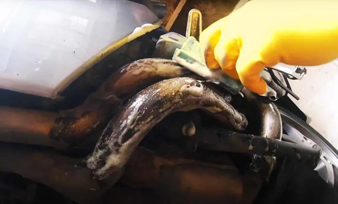 How to Clean Tarnished Stainless Steel Exhaust Headers Fast. - Not Sealed